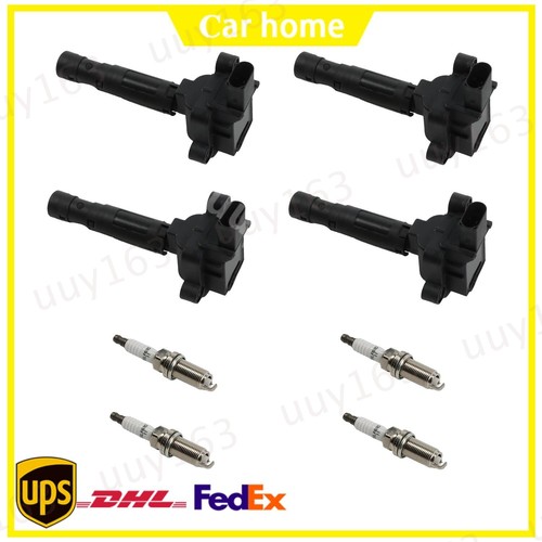 For Mercedes 2003-05 C230 UF555+4704 4x Ignition coils+ 4x Iridium ...