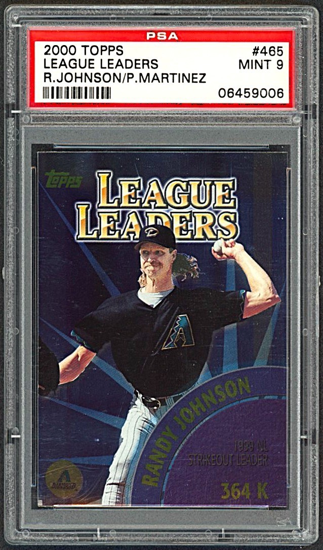 2000 Topps - League Leaders Randy Johnson, Pedro Martinez #465 for sale ...