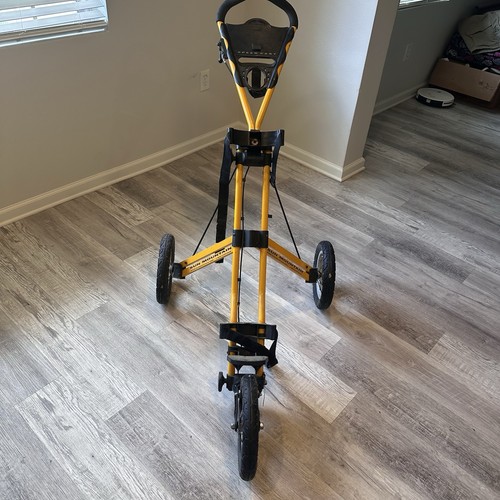 SUN MOUNTAIN SPEED CART PUSH PULL 3 WHEEL GOLF CART BAG PUSHER, Yellow ...