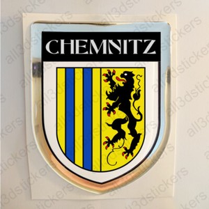 Sticker Chemnitz Germany Coat Of Arms Car Sticker Emblem Flag 3D Flag ...