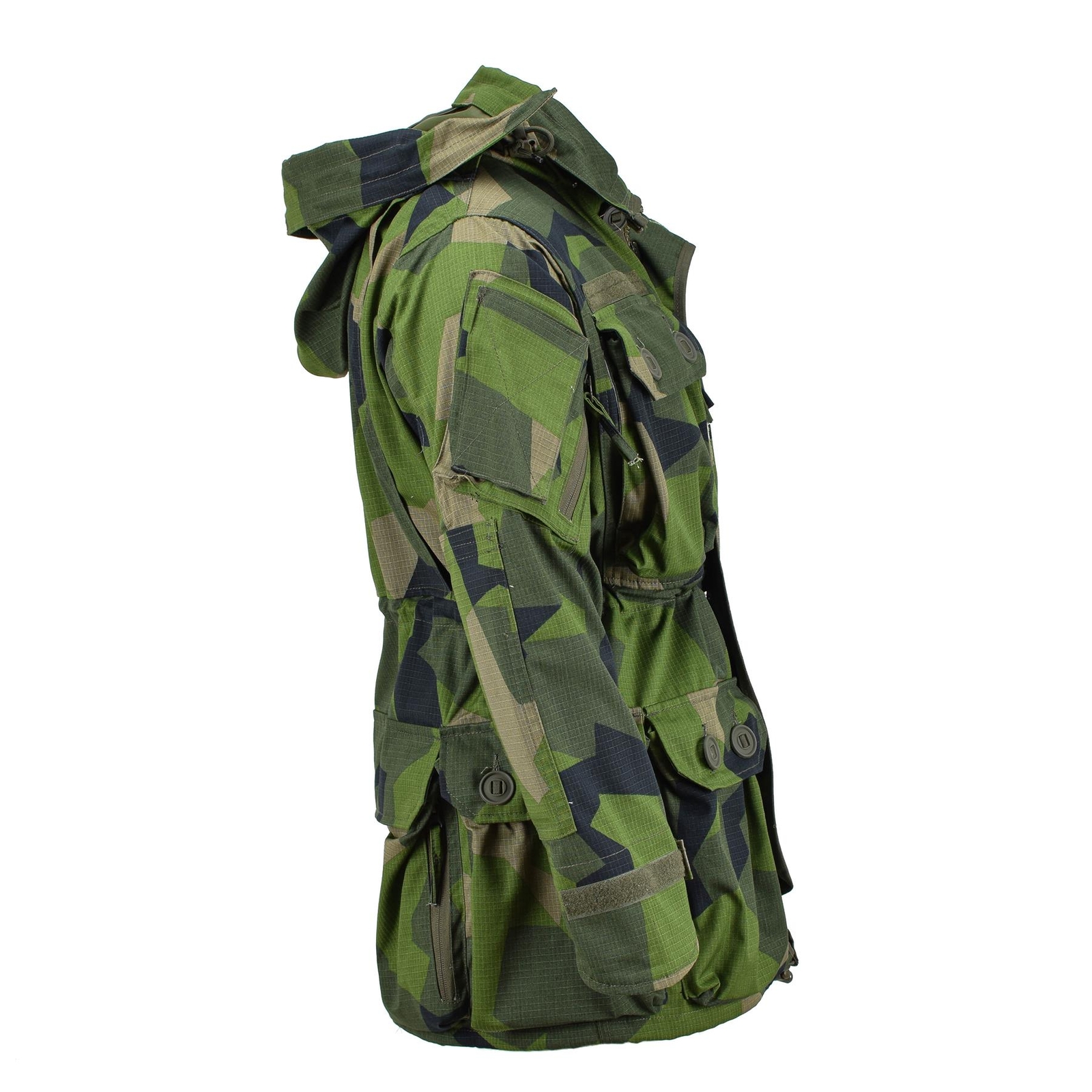 TACGEAR Swedish Military style ripstop commando smock jacket splinter ...