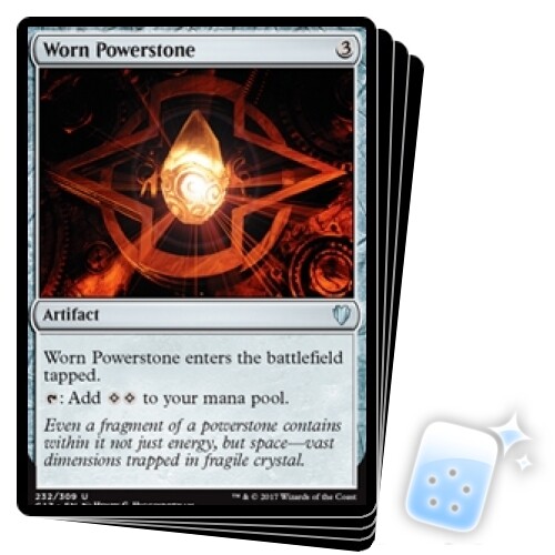 WORN POWERSTONE X4 Commander 2017 Magic MTG MINT CARD | eBay