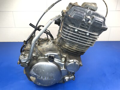 92 Yamaha XT350 XT 350 Complete Engine Motor Cylinder Head Cases Bottom ...