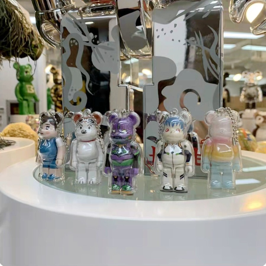 3D BEARBRICK PLASTIC CASE With Head Loop Display 100% Size Be@rbrick ...