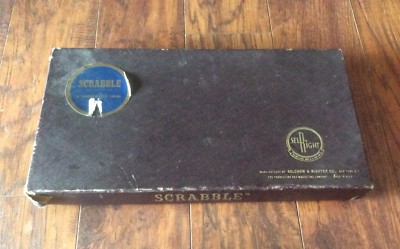 Vintage Scrabble Game , 92 Scrabble Wood Chips, Selchow & Righter Co ...