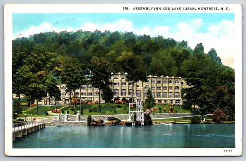 Montreat North Carolina~Lake Susan Waterfront Assembly Inn~1933 Linen ...