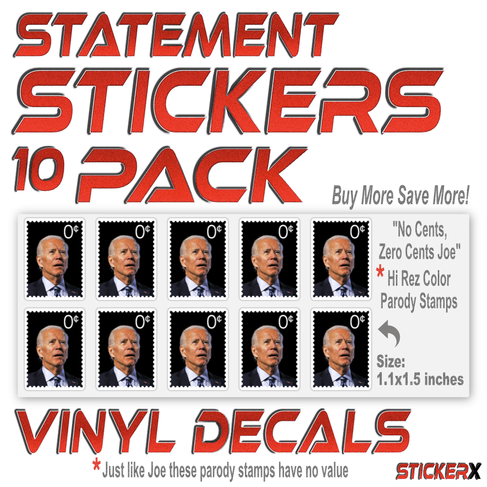 Joe Biden Stamps “Zero Cent” Stickers "No Cents" FJB LGB Lets Go ...