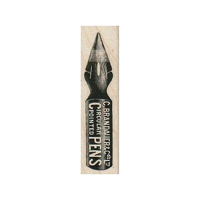 Mounted Rubber Stamp, Pointed Pen Tip, Pen, Pencil, Writing, Mixed ...