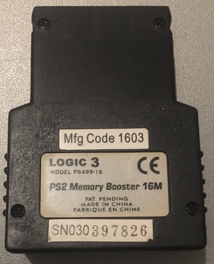 Rare Logic 3 PS2 Memory Booster 16MB MODEL PS499-16 for Sony ...