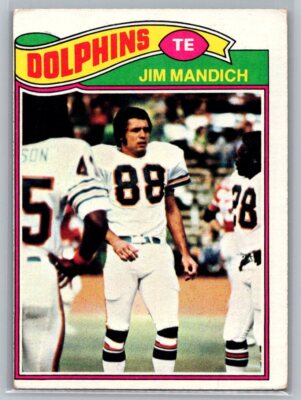 1977 Topps Vintage NFL #372 Jim Mandich Miami Dolphins Football Card | eBay