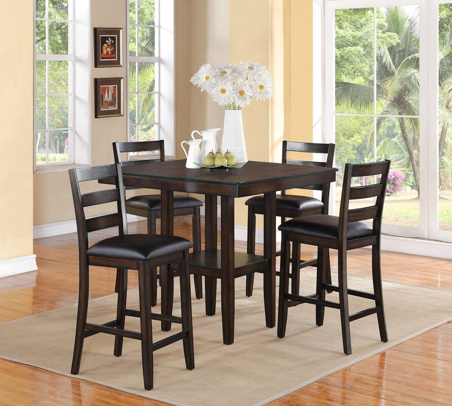 Espresso Kitchen Table And Chairs Winners Only Casual Dining TABLE AND