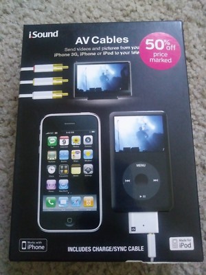 iSound AV Cables For iPod Or iPhone (New, Never Opened) | eBay