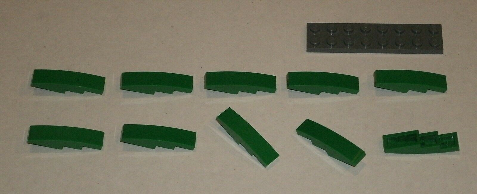 LEGO NEW 1x4 Green Slope Curved (10x) 6042951 4541100 4541188 Brick ...