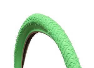 COLOURED STREET BMX TYRES NEON GREEN 20 X 2.125 LS214 (PAIR, SINGLE ...