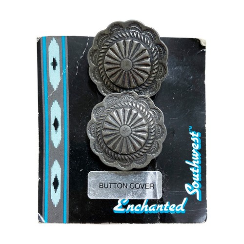 Enchanted Southwest™️ Pewter Concho Button Covers Vintage 80s-90s | eBay
