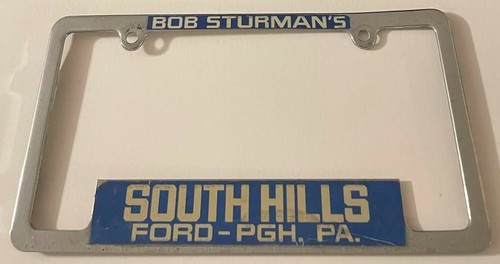 Bob Sturman's Ford Dealership Booster License Plate Frame Pittsburgh PA ...