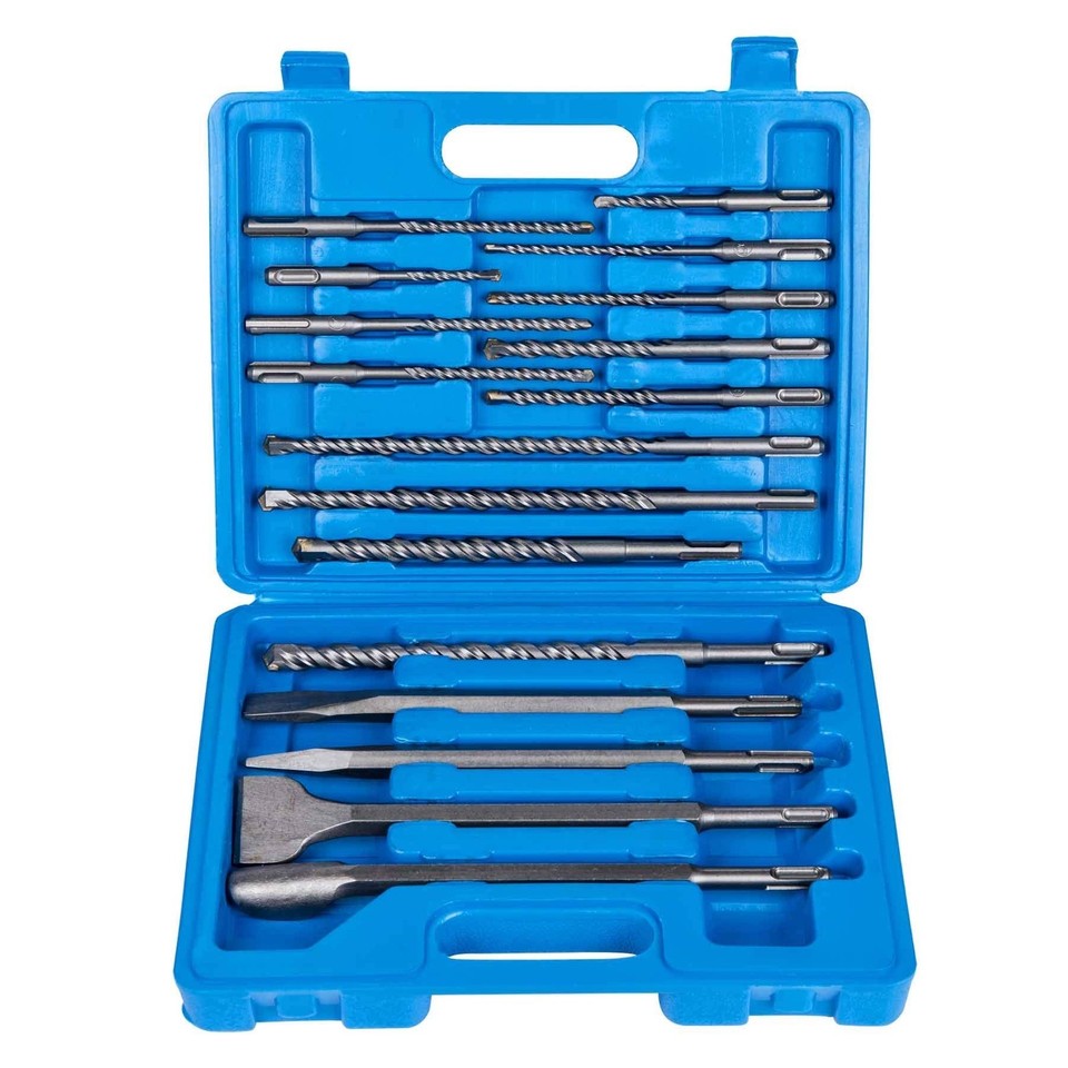 Rotary Hammer Drill Bits Set SDS Plus Bits Set Masonry Chisel Set 17pcs ...