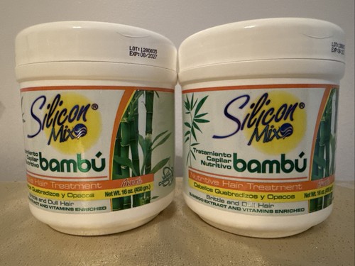 2 Pack Silicon Mix Bambu Nutritive Hair Treatment Brittle Dull Hair ...
