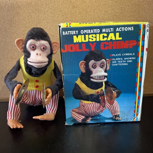 Vintage Musical Jolly Chimp Daishin Toy Story Clapping Cymbals Monkey w ...