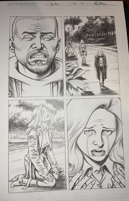 The Boys 47 pg. 21 Hughie & Starlight breakup Russ Braun Original Comic ...