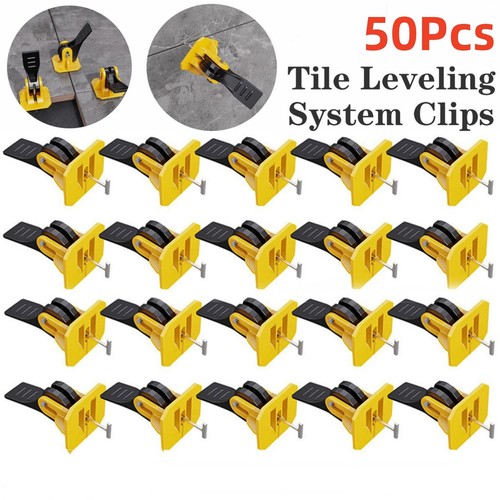50Pcs Tile Leveling System Clips Levelling Spacer Tiling Tool Floor ...