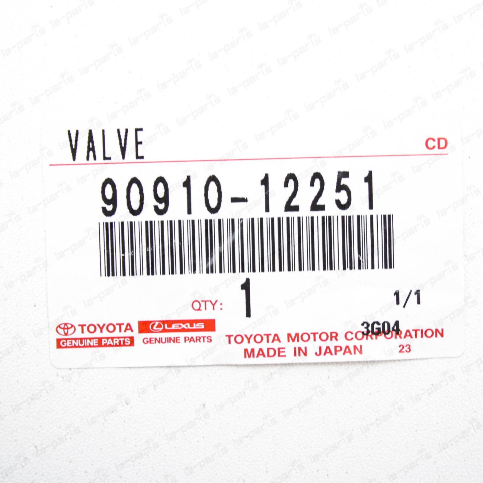 90910-12251 Toyota Valve Vacuum 9091012251 Genuine OEM Part for sale ...