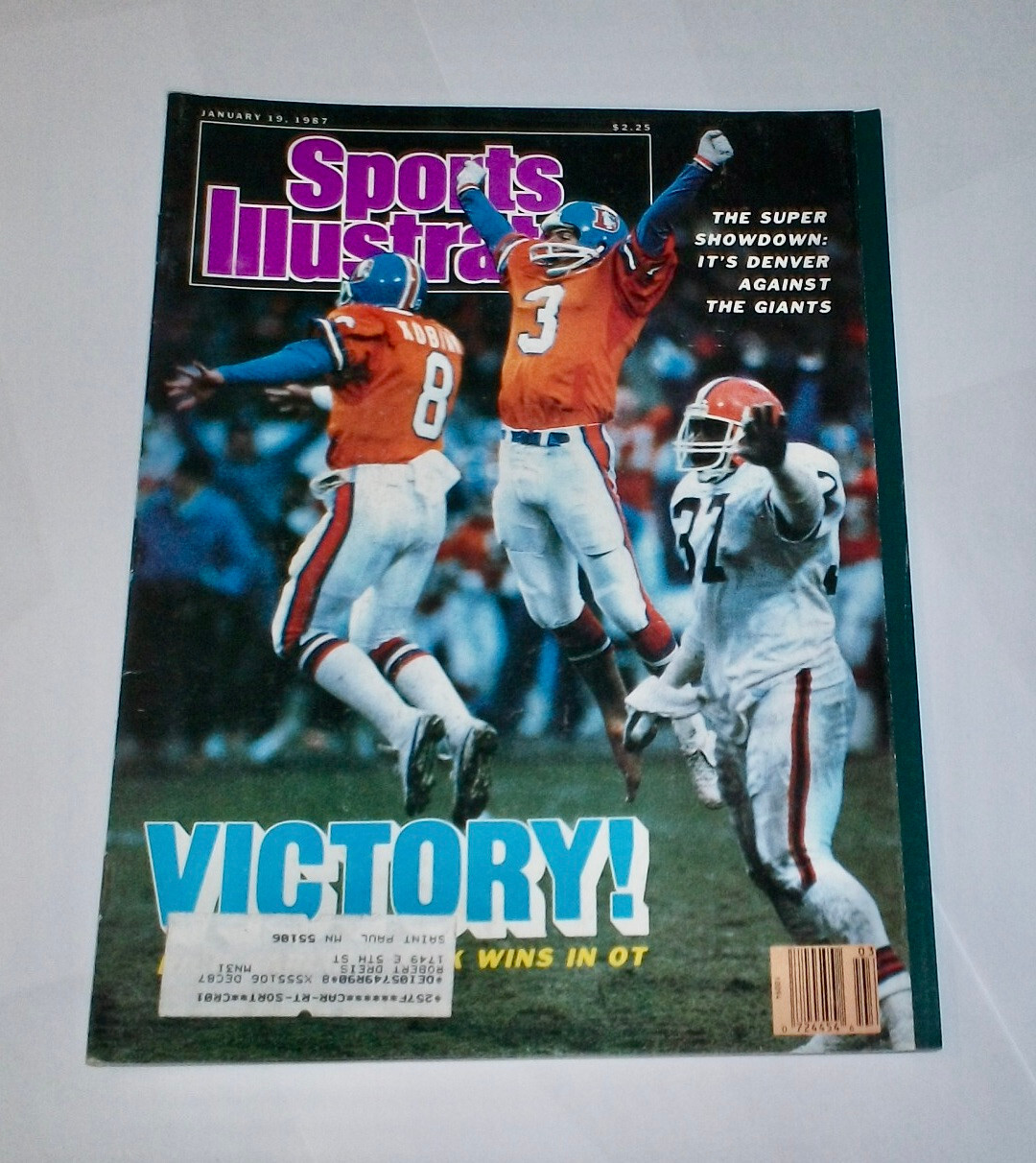 1987 Sports Illustrated JOHN ELWAY Denver BRONCOS win AFC! THE DRIVE ...