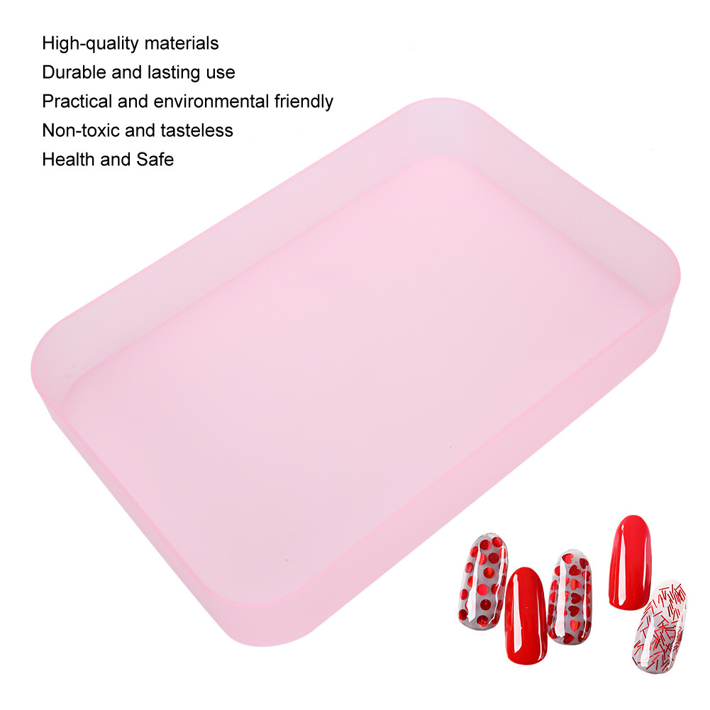 (Pink)Nail Art Storage Box Nail Container Case Makeup Organizer Holder ...