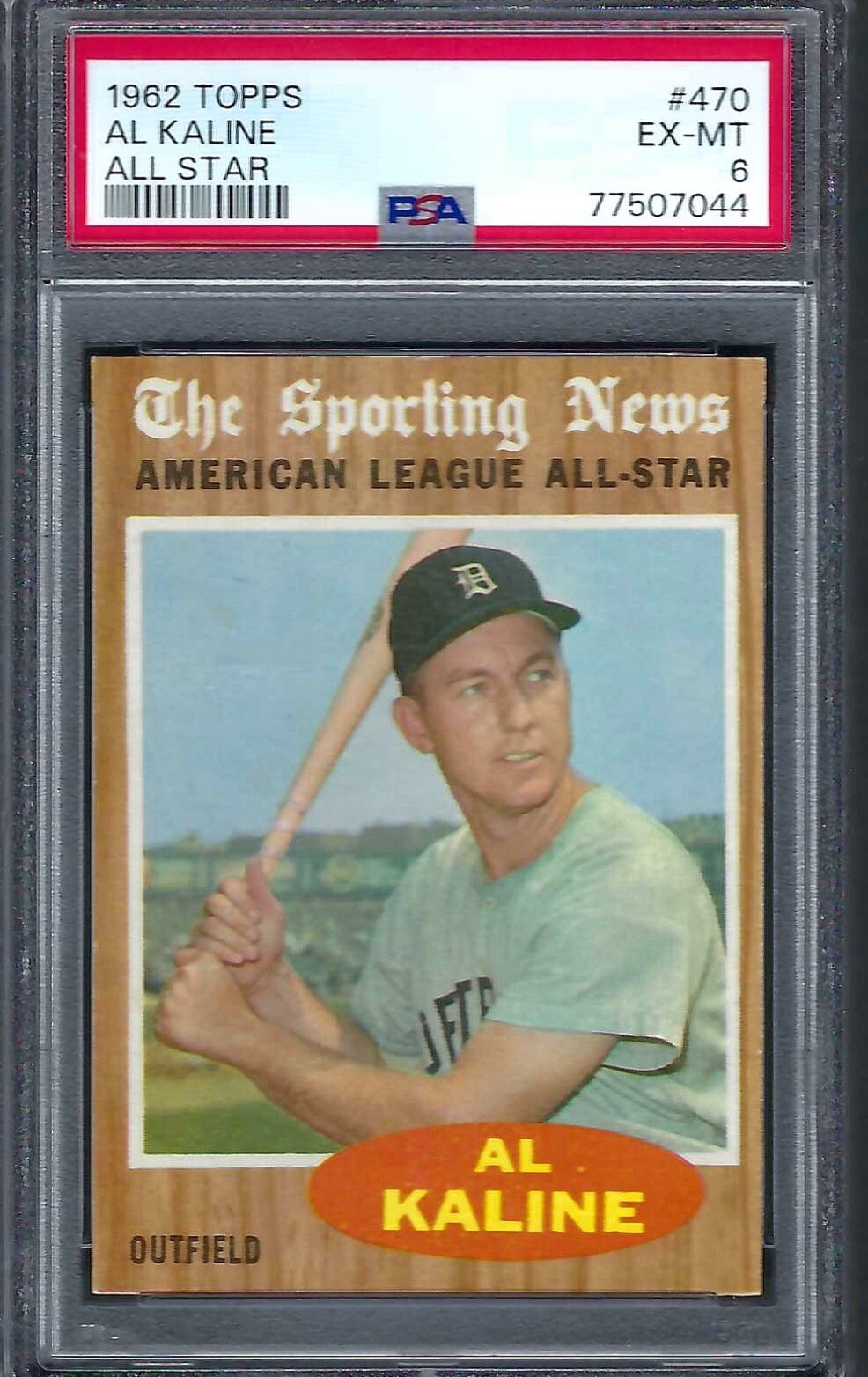 1962 Topps # 470 Al Kaline All Star Tigers HOF EX MT PSA 6 | eBay