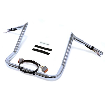 14" Prewired Drilled 1.25" Handlebar For 96-06 FLHT FLHTCI FLTRI FLHTI ...