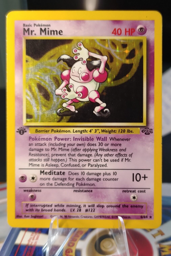 Pokemon Mr Mime Holo First edition 6/64 MP | eBay