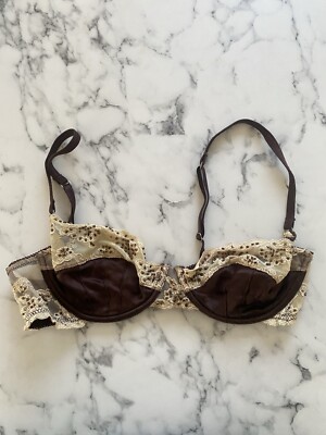 Elle Macpherson intimates Bra Size 10C, Brown, Lace, Beads, Boho | eBay