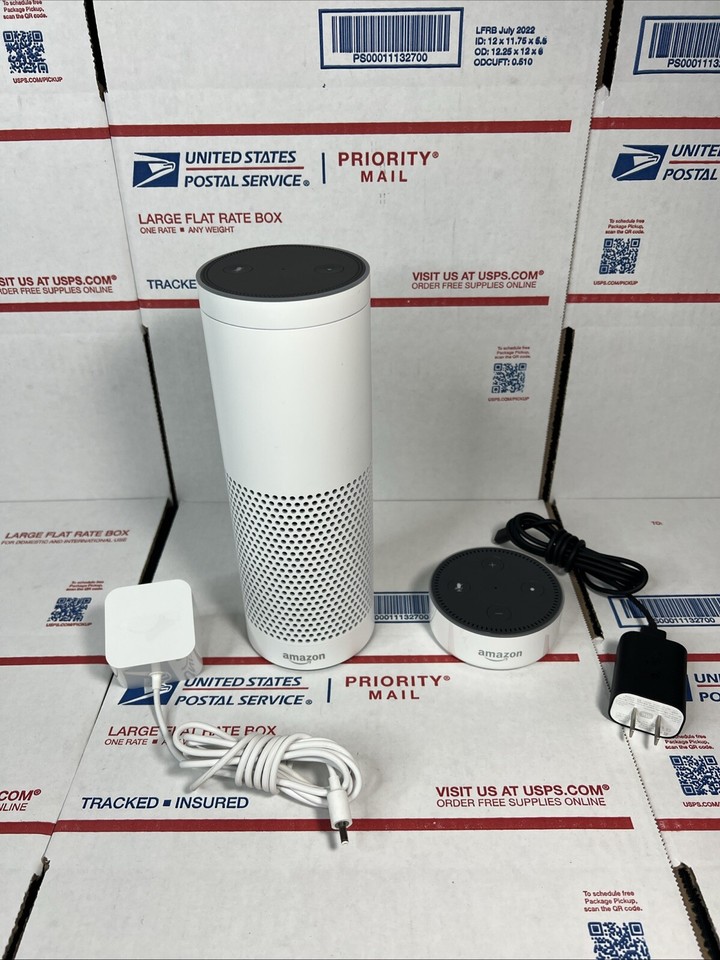 Amazon Echo 1st Gen Smart Assistant Speaker + 1 ECHO Dot- SAME DAY SHIP ...