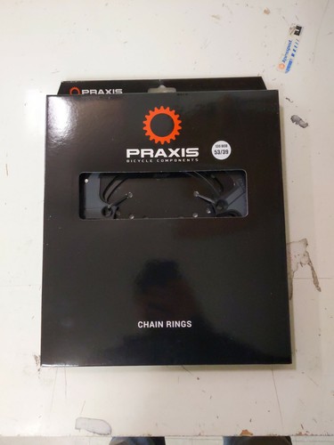 New Praxis Buzz Levatime Cold Forged 53/39 Standard Chainring Set Black ...