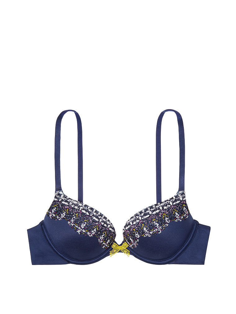 VICTORIA SECRET Body By Vs PUSH UP Bra NAVY BLUE/FLORAL 34DD | eBay