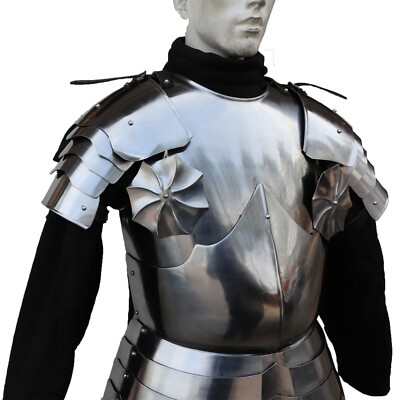 Medieval Knights Crusader Cuirass Chest Plate Shoulder Pauldron Rondel ...