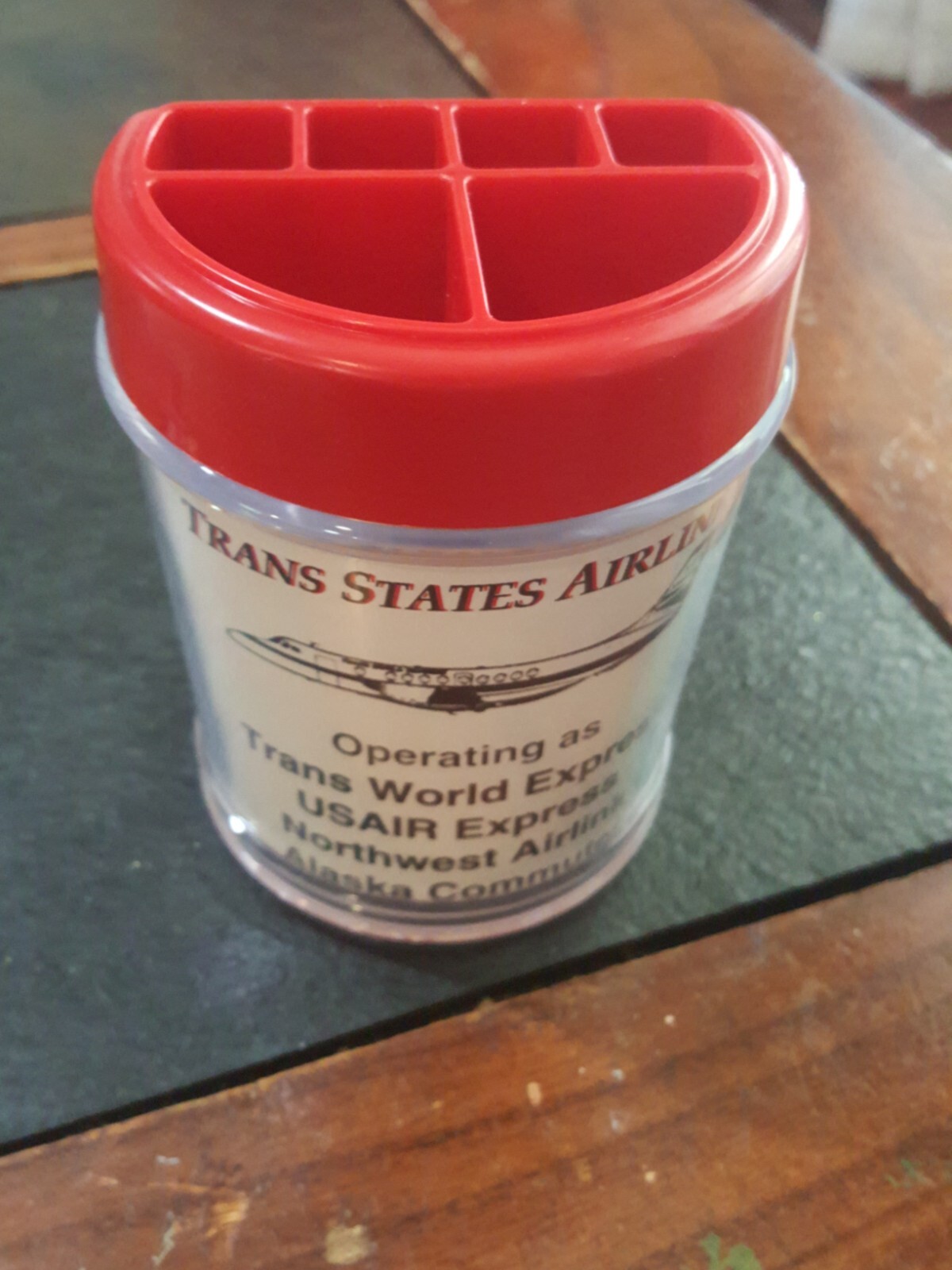 Trans State Airline TSA Desk Pen Cup Holder | eBay