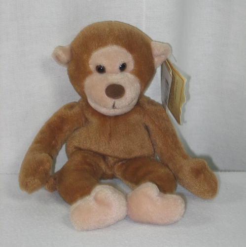 Russ Plush CHIP Monkey Luv Pet Beany Bunch Small 8" Brown Chimp | eBay