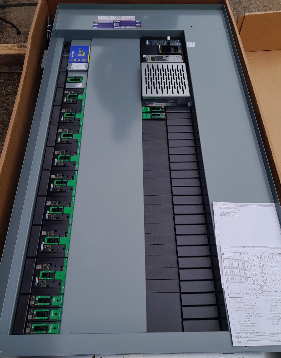 NEW SQUARE D 1200AMP MCB GROUND FAULT I-LINE NEMA 3R PANELBOARD 3 POLE ...