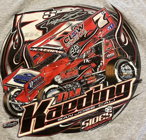 TIM Kaeding Racing #7s DIRT Sprint Car Racing T- SHIRT 2XL XX SAN JOSE ...