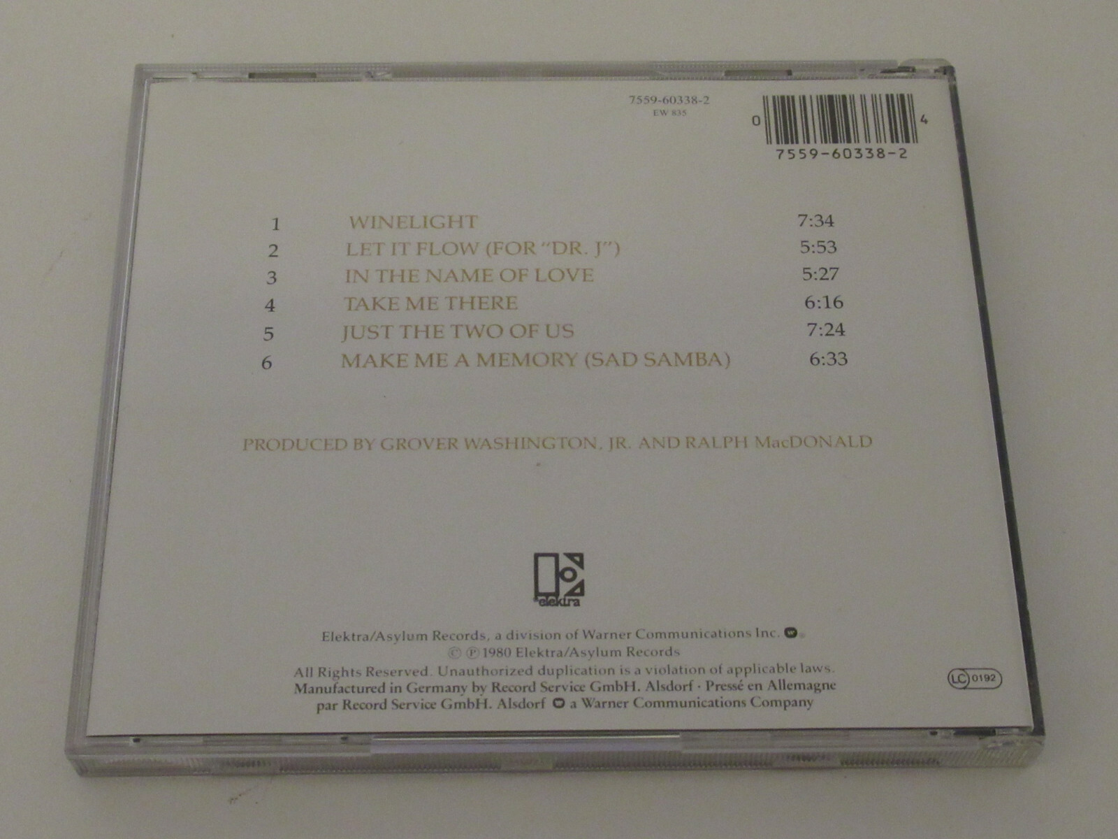 Grover Washington, Jr. – Winelight / Elektra – 7559-60338-2 CD Album | eBay