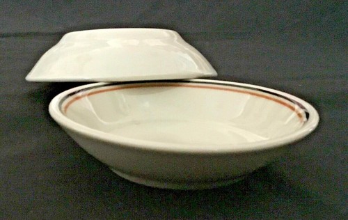 VTG JACKSON CHINA RESTAURANT WARE 2~5 1/4" FRUIT SAUCE BOWLS BLACK ...