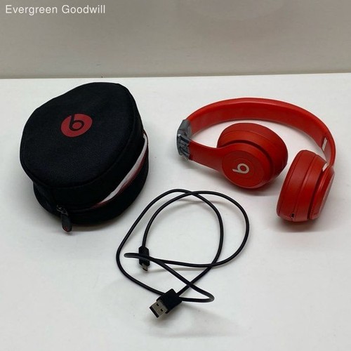 Beats by Dr. Dre Solo 3 Wireless Over the Ear Headphones Red w/ Case ...