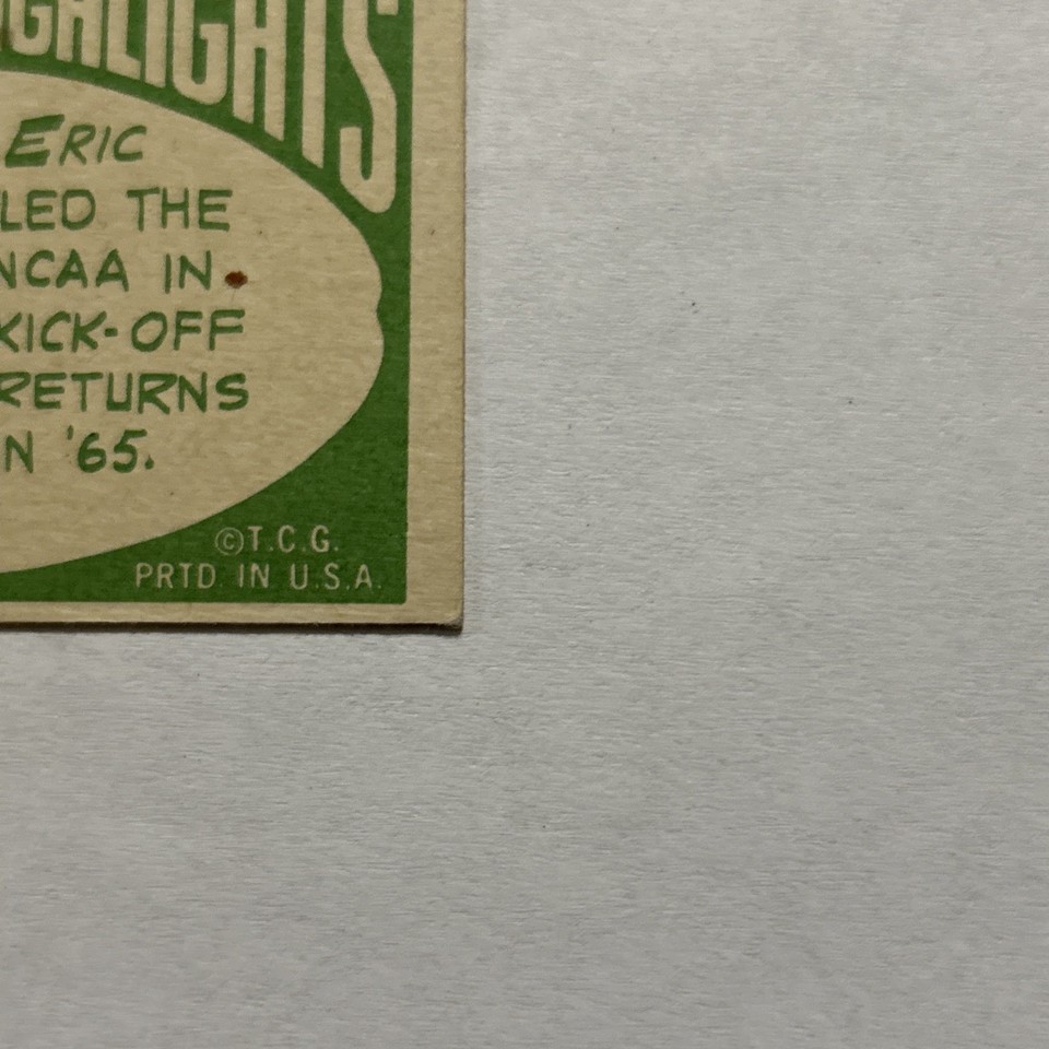 1968 Topps - Eric Crabtree #95 (RC) Denver Broncos Vintage Football ...