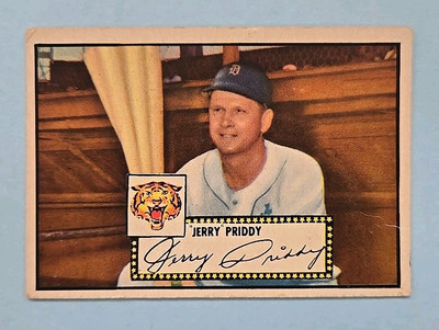 1952 Topps Jerry Priddy Black Back #28 Card Poor Creased | eBay
