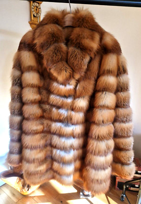 Mailon Furs - Real Canadian Red Fox Fur Coat - Size UK22 (appx) | eBay UK