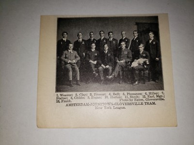 Amsterdam-Gloversville-Johnstown Hyphens 1904 Team Picture Howard Earl ...
