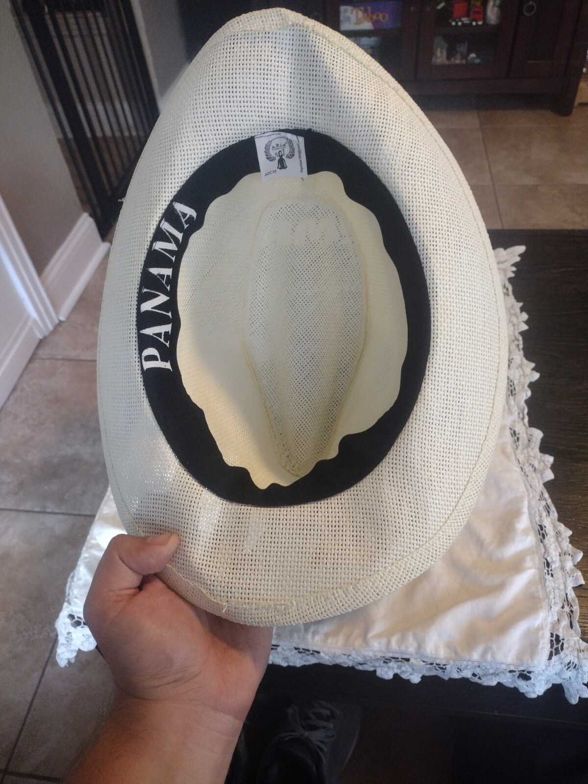 Aria Customized Panama Style Cowboy Hat Black Band Si… - Gem