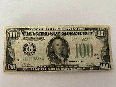 ONE HUNDRED FEDERAL RESERVE NOTE | eBay