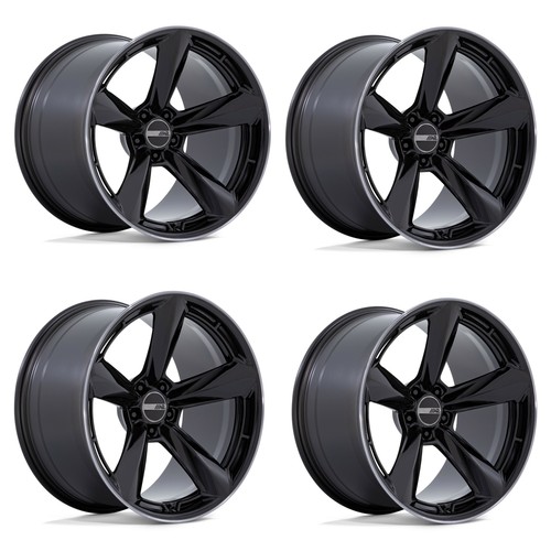 Set 4 American Racing TTF 20x9.5 5x4.5 Gloss Black Double Tint Wheels ...